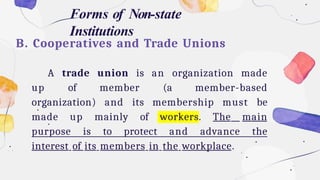 STATE AND NON STATE INSTITUTION POWERPOINT PREENTSTION | PPTX