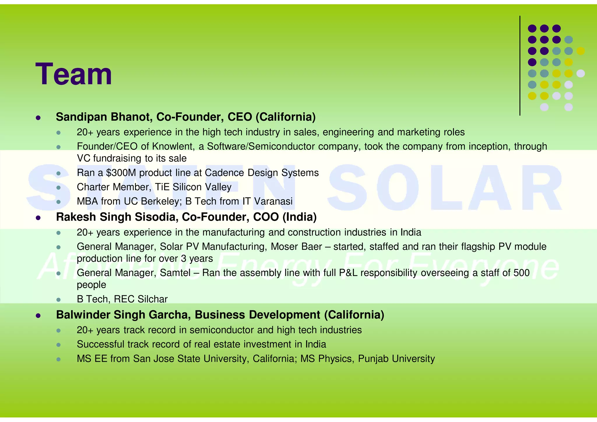 Staten solarprofile project development for spv power plants | PDF