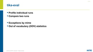 Haystack 2019 Lightning Talk - State of Apache Tika - Tim Allison | PPT
