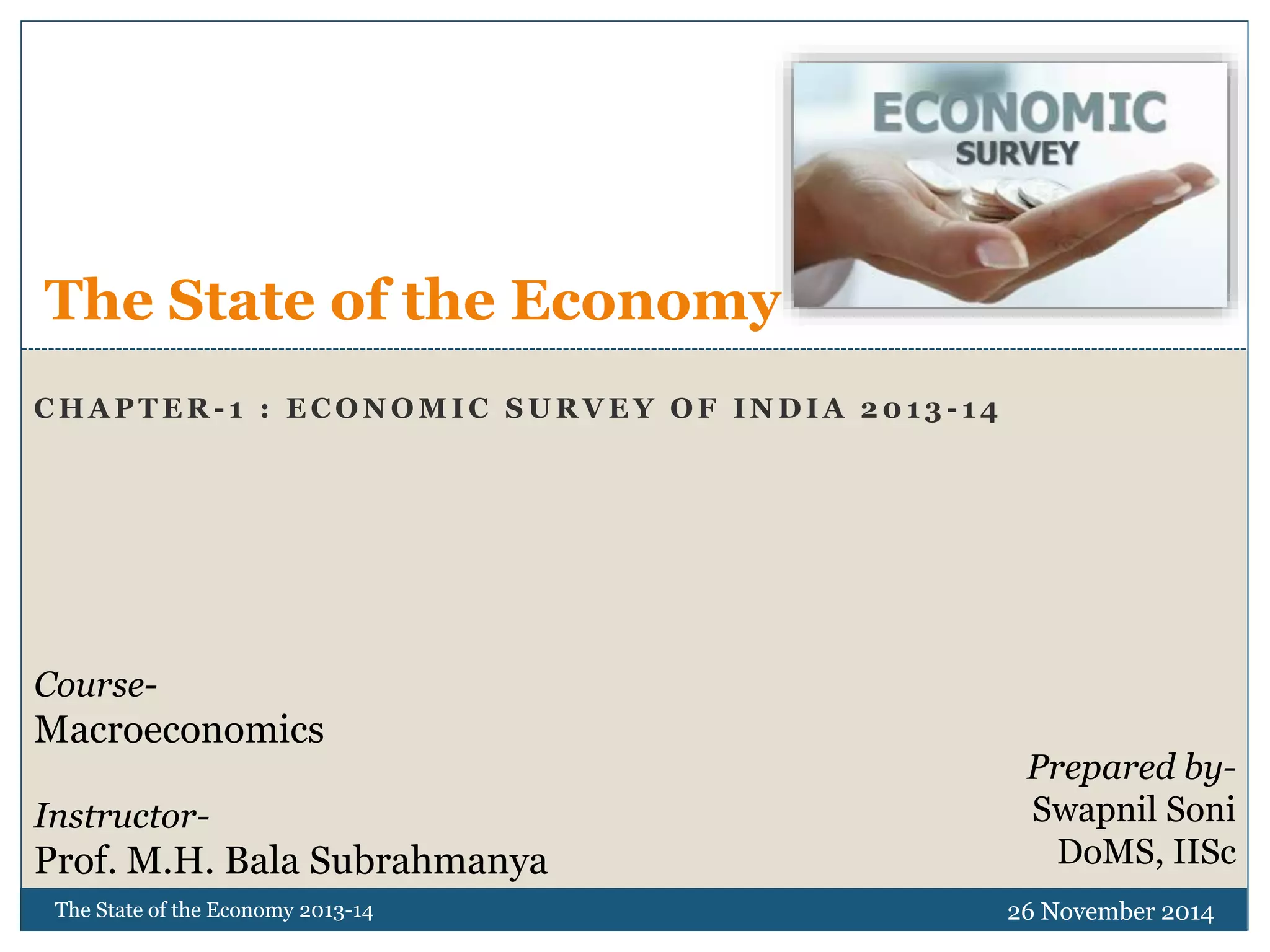 India's Economic Survey 2013-14 | PPT