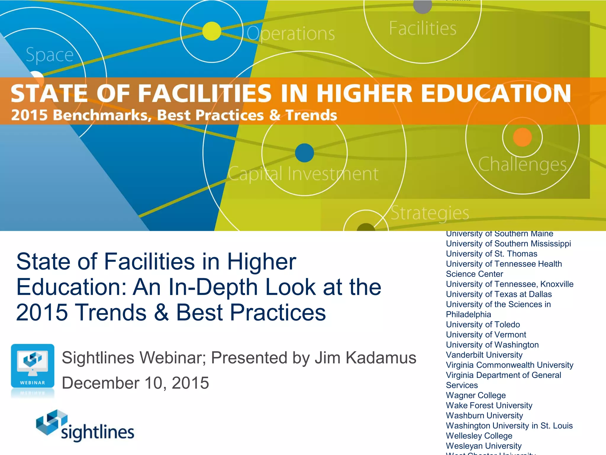 The State of Facilities in Higher Education: An In-Depth Look at the ...