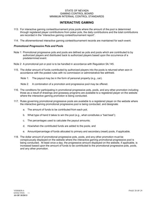State of Nevada gaming control board minimal internal control standards ...