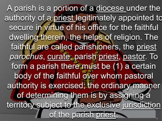 State of parish address of the parish priest | PPT
