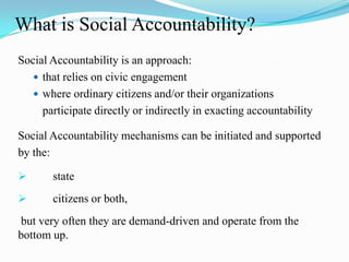 State of social accountability in south asia | PPT