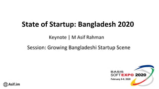 State of Startup: Bangladesh 2020 | PPT