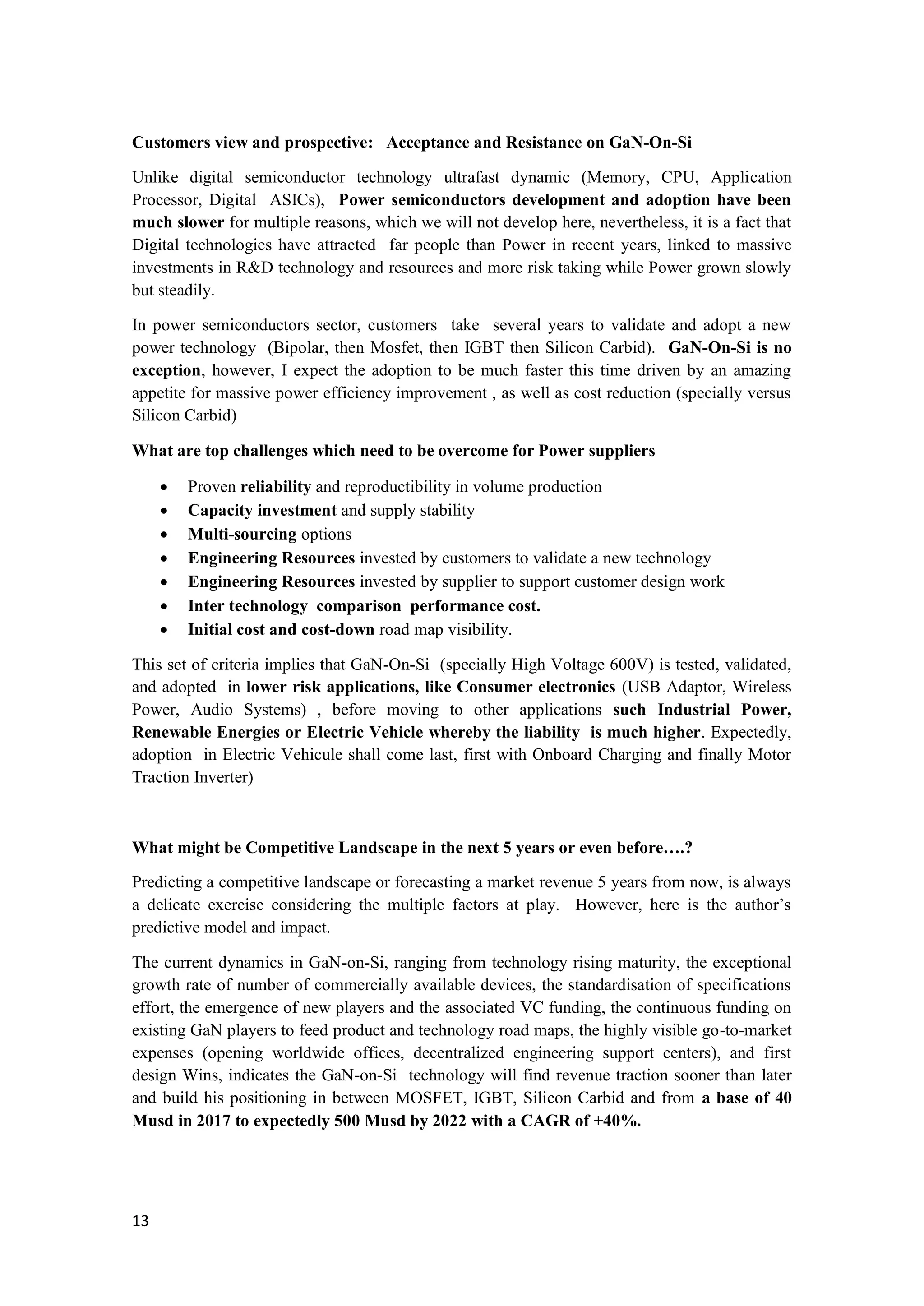 State of the art GAN on Silicon - the grail of power electronics | PDF