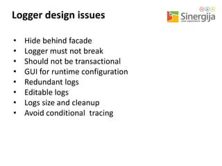 State of the art logging | PPTX