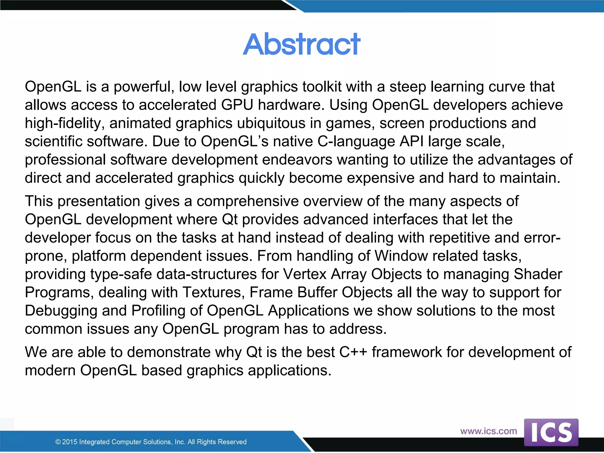 State of the Art OpenGL and Qt | PDF