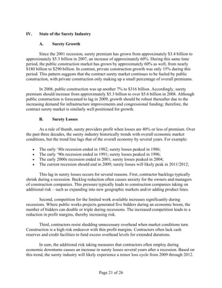 State of the Construction and Surety Industry Report (2009) | PDF