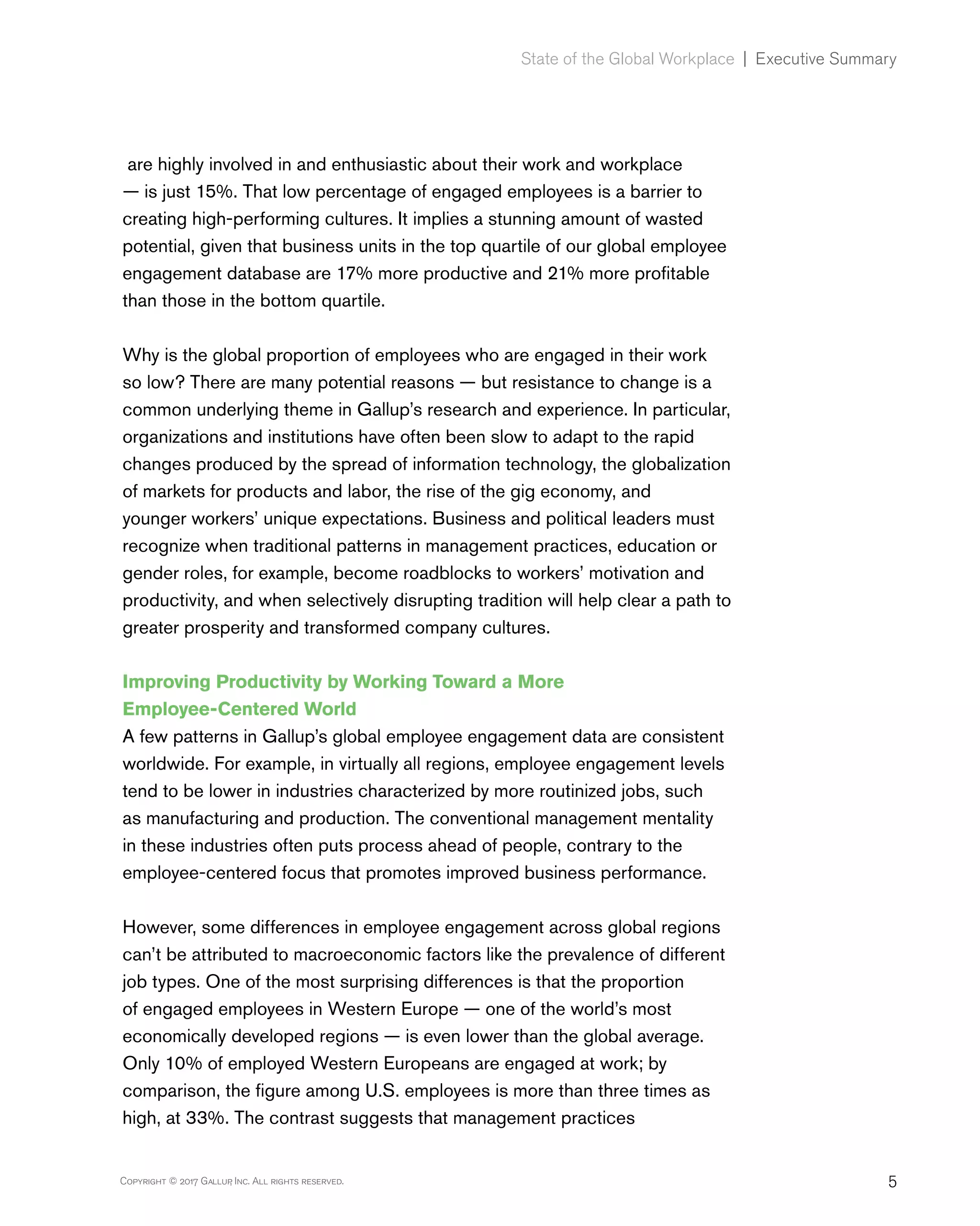 State of the Global Workplace - Gallup Report (2017) | PDF