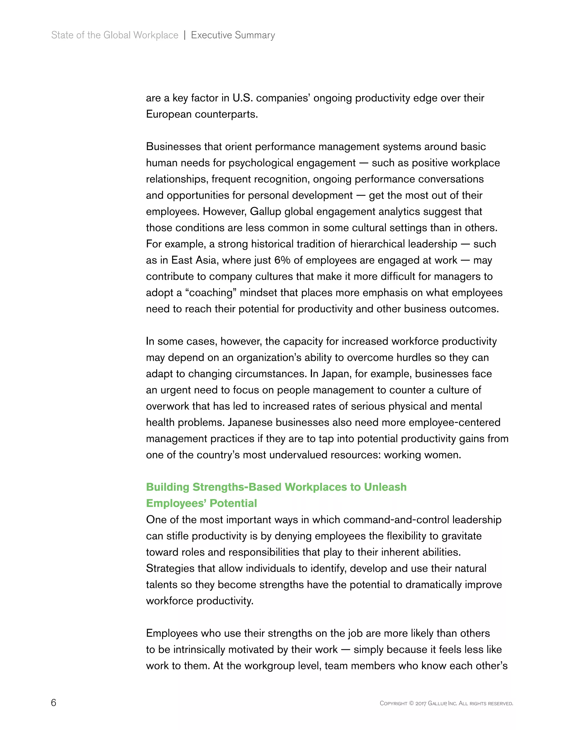 State of the Global Workplace - Gallup Report (2017) | PDF