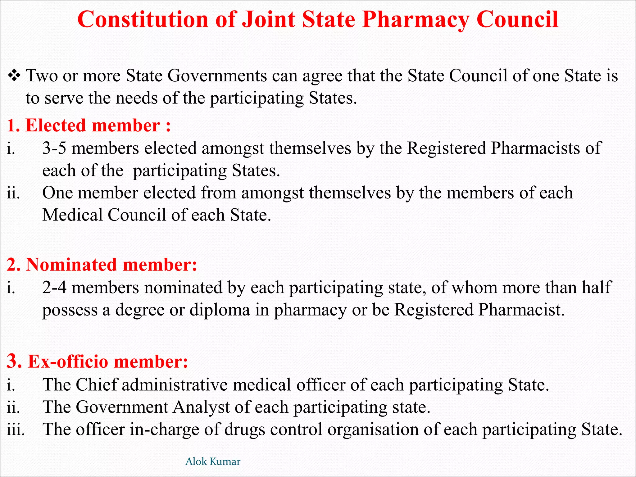 State pharmacy council and joint state pharmacy council | PDF