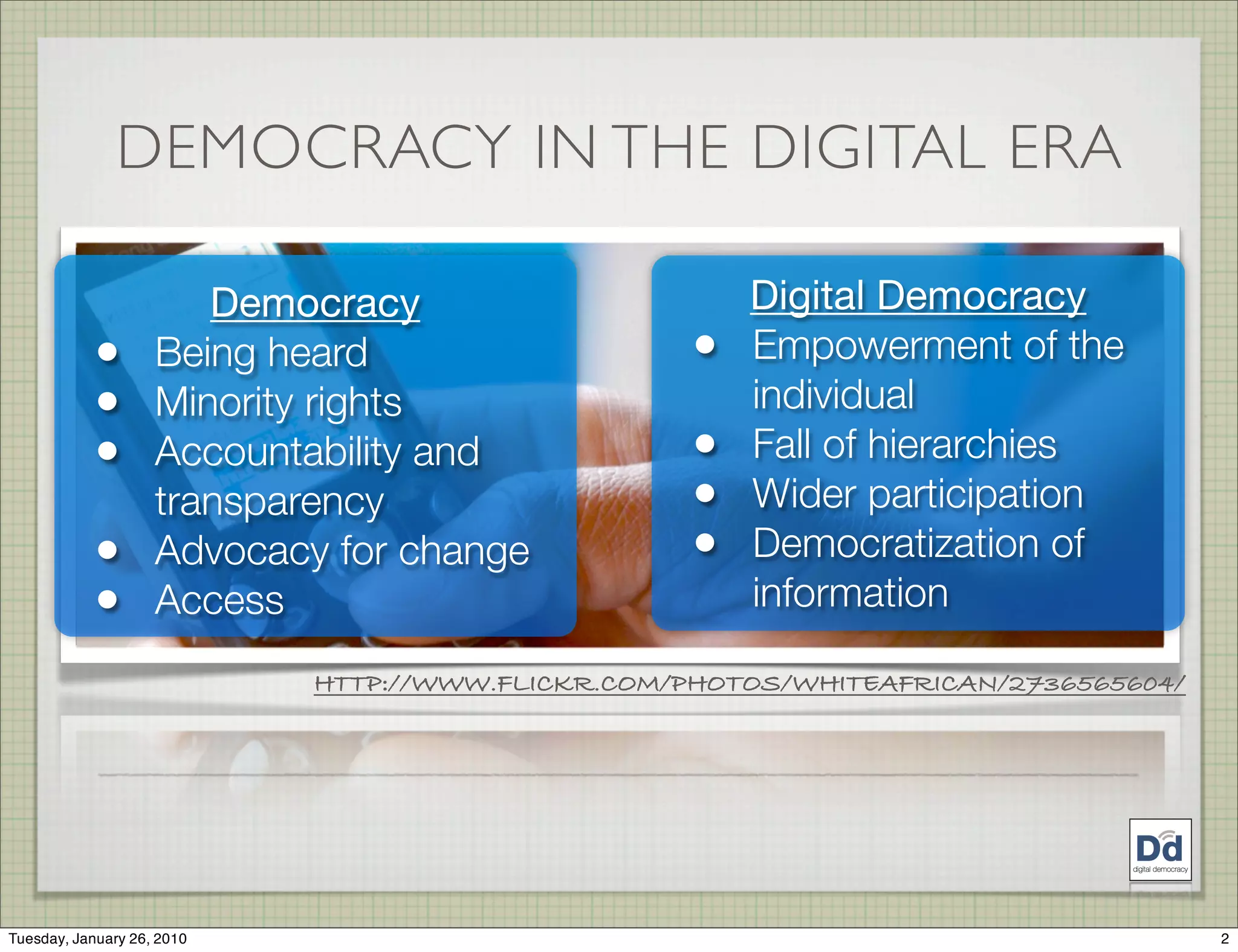 Digital Democracy - Programs & Strategy | PDF | Technology & Computing