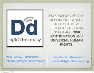Digital Democracy - Programs & Strategy | PDF | Technology & Computing
