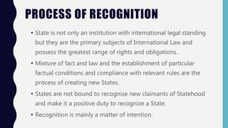 State recognition in public international law | PPTX