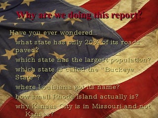 State Report Presentation Introduction | PPT