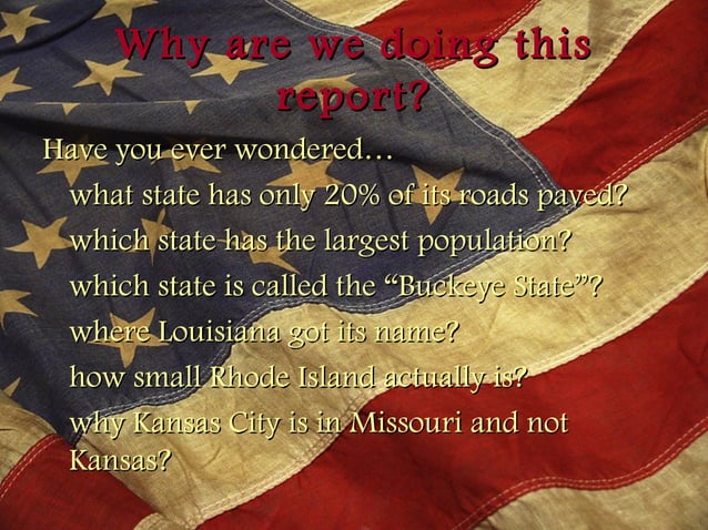 State report presentation introduction | PPT