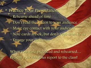 State report presentation introduction | PPT