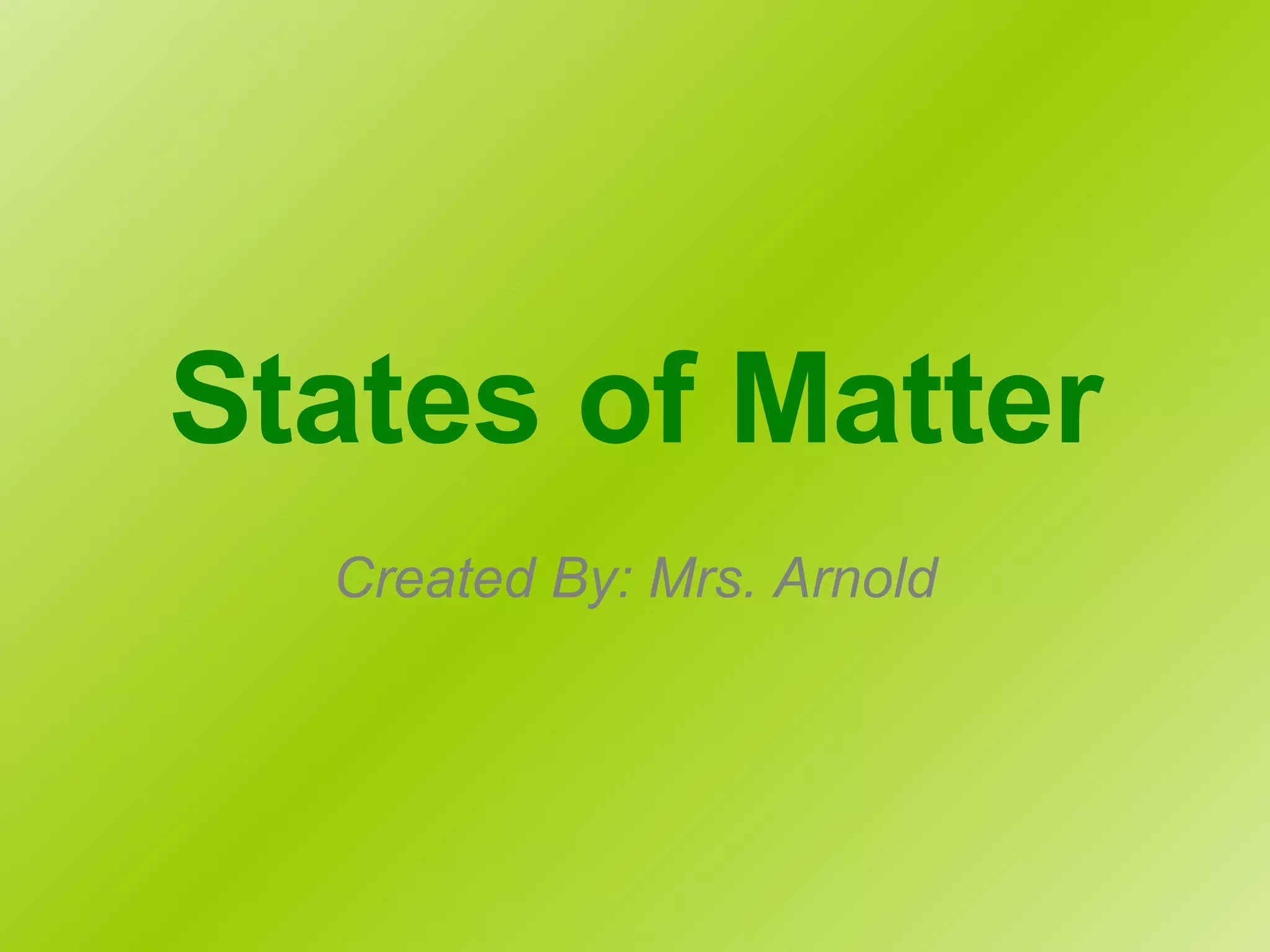 States Of Matter | PPT
