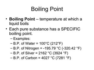 States, boiling point,_melting_point, | PPT | Chemistry | Science