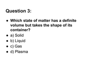 States of Matter - Solid, Liquid, and Gas | PPTX