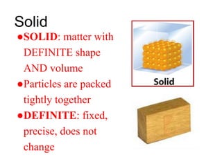 States of Matter - Solid, Liquid, and Gas | PPT