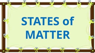 states of matter Solid, Liquid and gas. Matter is anything that ...