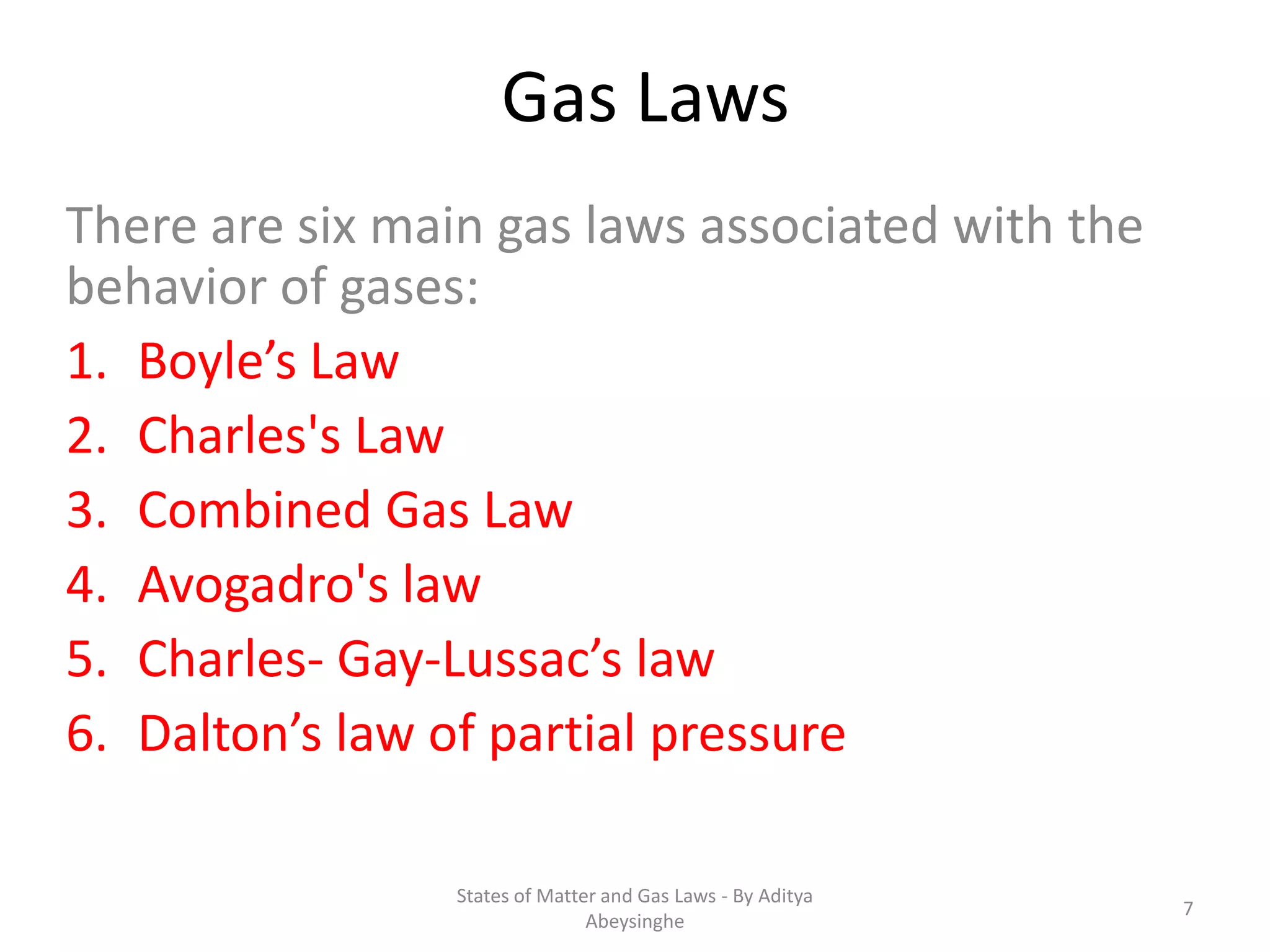 States of matter & gas laws | PPTX