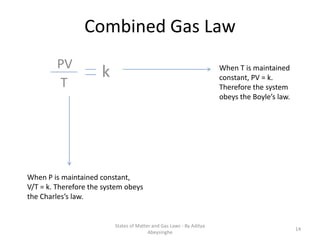 States of matter & gas laws | PPTX
