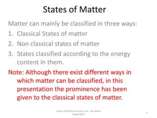 States of matter & gas laws | PPTX