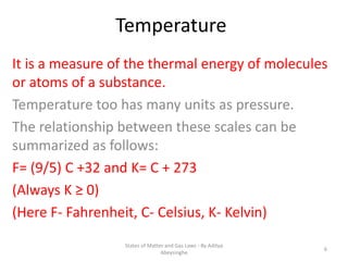States of matter & gas laws | PPTX