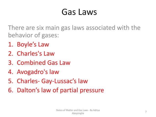 States of matter & gas laws | PPTX