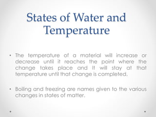 States of Water and Temperture | PPTX