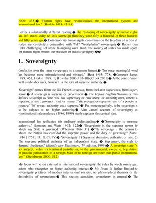 State soverignity and human rights | DOCX