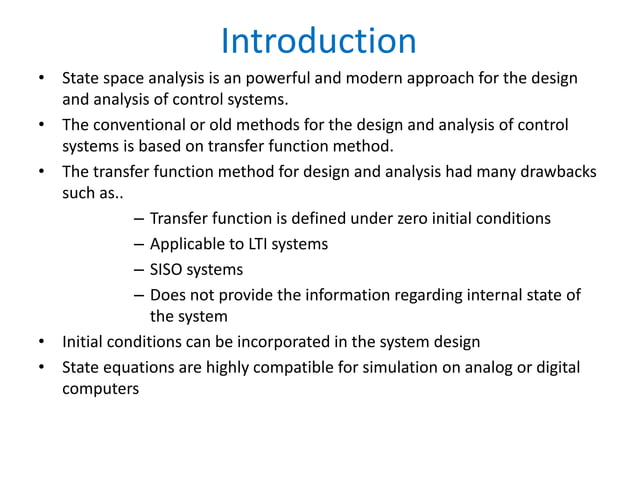 State Space Analysis Pdf