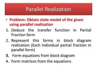 State space analysis shortcut rules, control systems, | PPTX