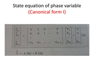 State space analysis shortcut rules, control systems, | PPTX