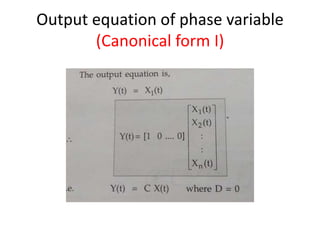 State space analysis shortcut rules, control systems, | PPTX