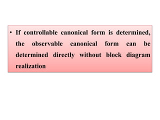 State space analysis shortcut rules, control systems, | PPTX