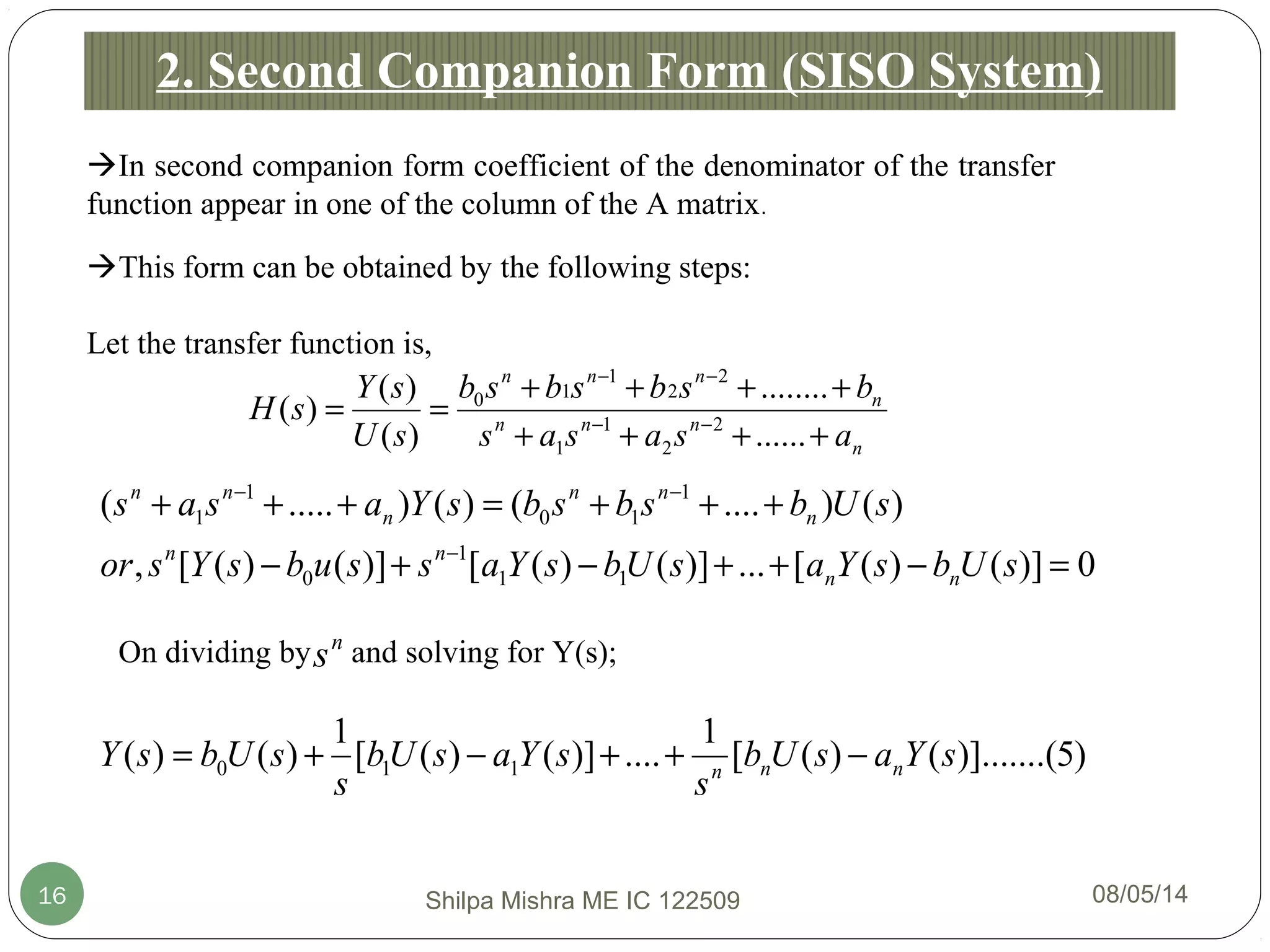 State space analysis, eign values and eign vectors | PPT