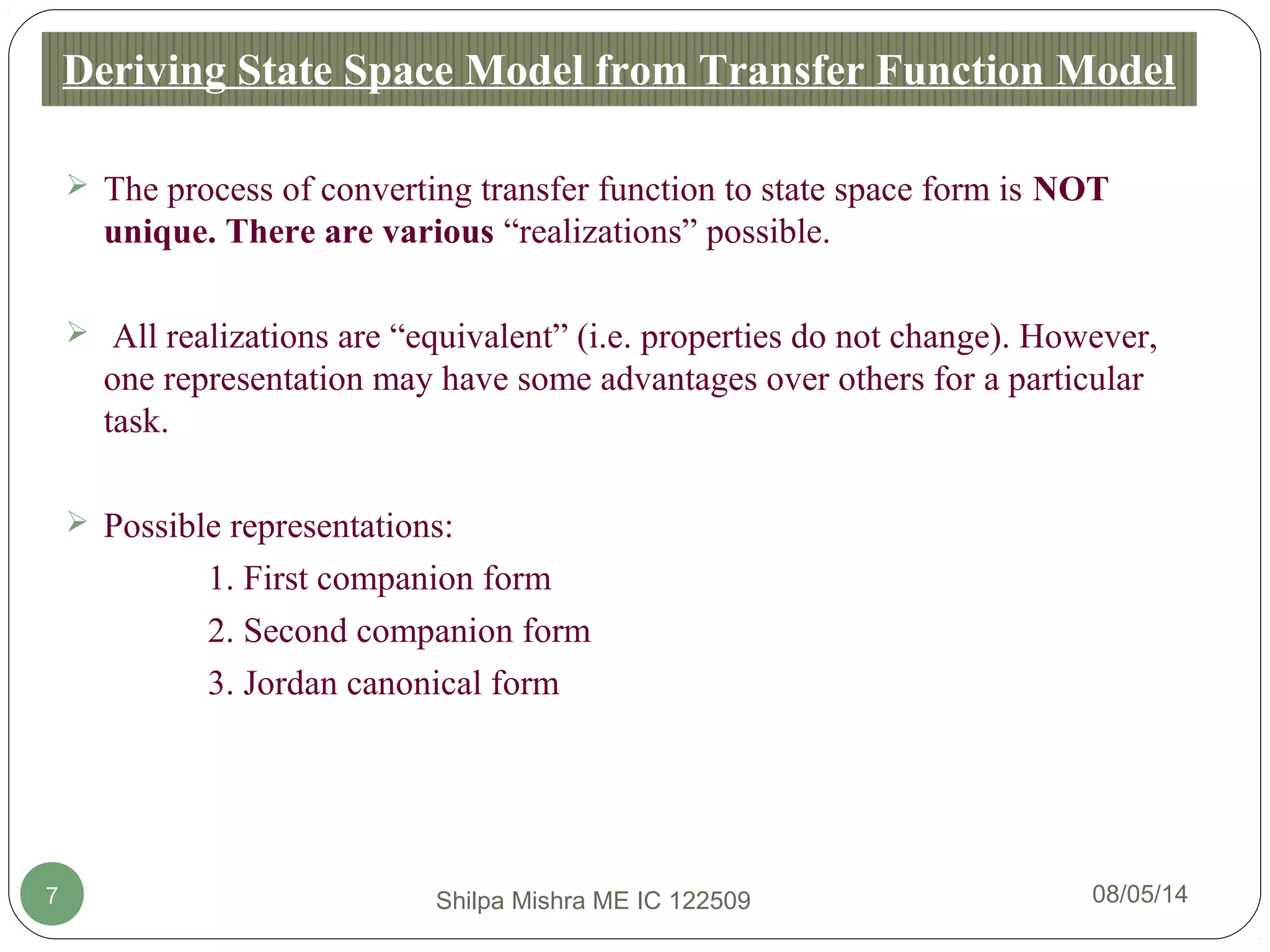 State space analysis, eign values and eign vectors | PPT