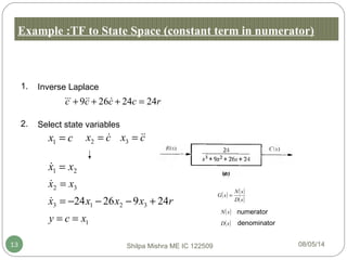 State space analysis, eign values and eign vectors | PPT