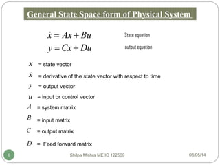State space analysis, eign values and eign vectors | PPT