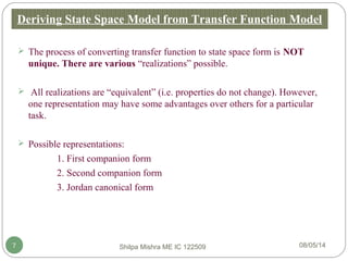 State space analysis, eign values and eign vectors | PPT
