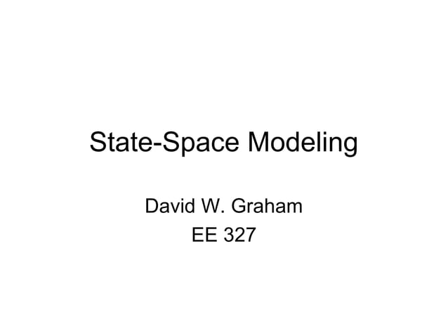 State space modeling_introduction | PPT | Programming Languages | Computing