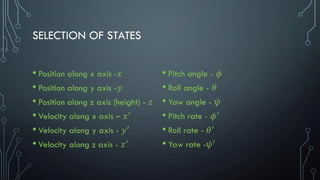 State space modelling of a quadcopter | PDF