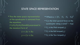 State space modelling of a quadcopter | PDF