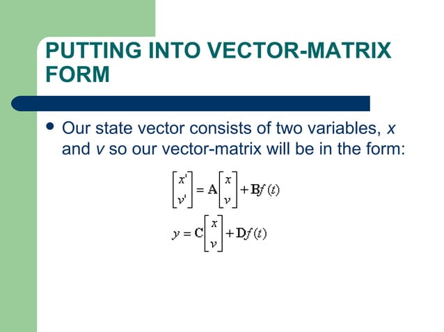 State Space Models Ppt