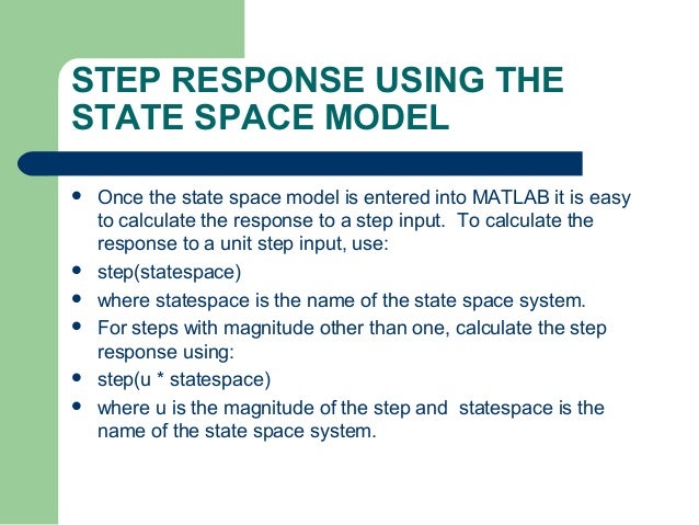 State space models