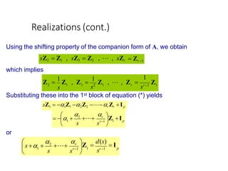 State Space Realizations_new.pptx | Physics | Science